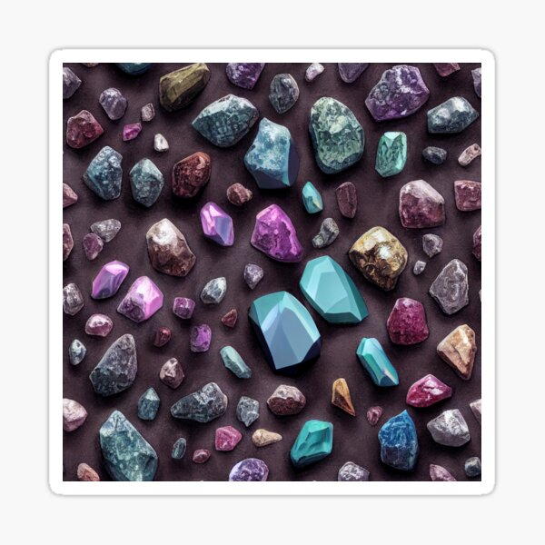 "Realistic, beautiful 3D texture with gem stones" Sticker for Sale by ...