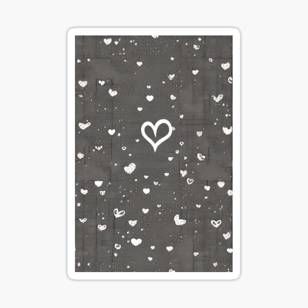 "White Heart Love Patterns" Sticker for Sale by ValeriusArt | Redbubble