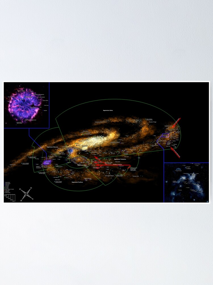 "Warhammer 40K Galaxy Map" Poster by Jasonfax | Redbubble