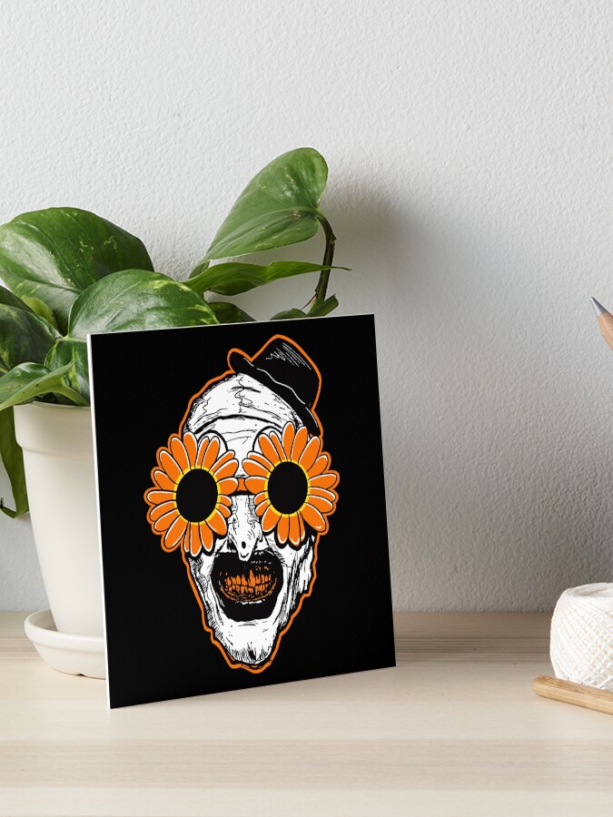 "Sunflower Sunglasses Horror Clown Movie Art Terrifier 2" Art Board ...