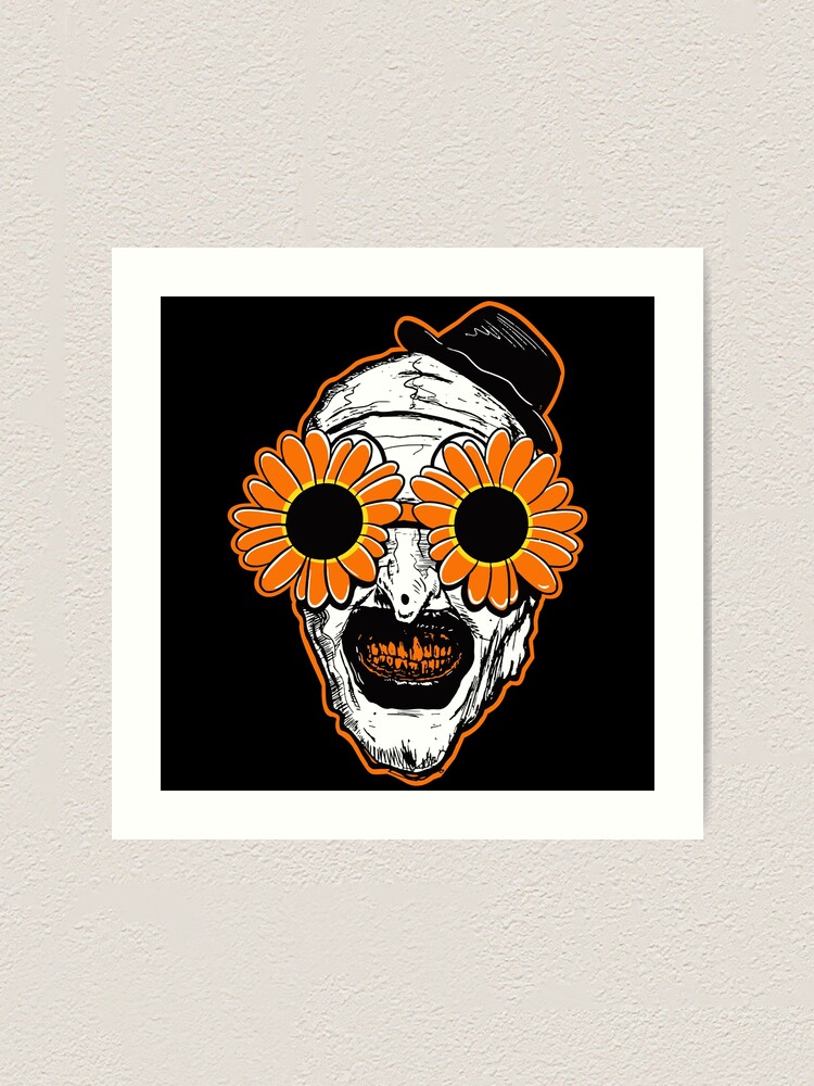 "Sunflower Sunglasses Horror Clown Movie Art Terrifier 2" Art Print for ...