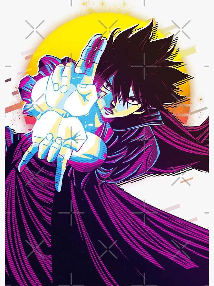 "Zeref Dragneel" Sticker for Sale by 80sRetroArt | Redbubble