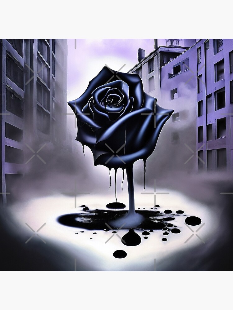 "Melting Black Rose Surrealism " Poster for Sale by The-Artful-Eye ...