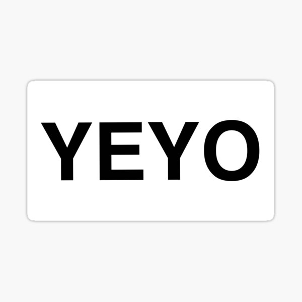 "YEYO " Sticker for Sale by KLAROE | Redbubble