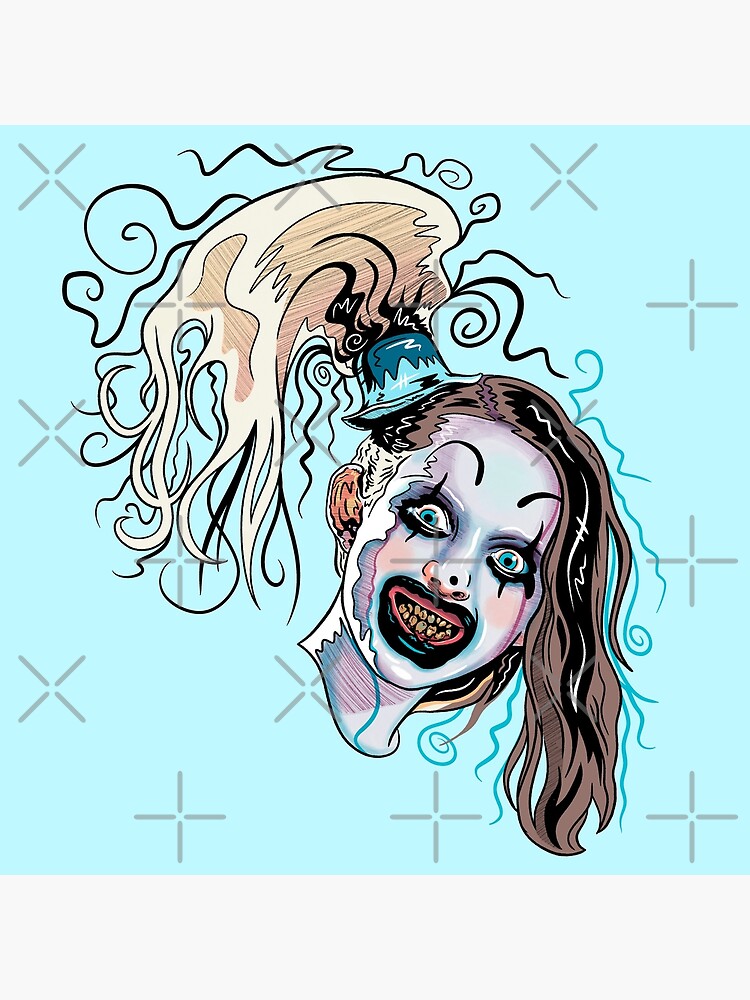 "Little Pale Girl Spooky Clown Horror Movie Art Terrifier 2 " Art Print ...
