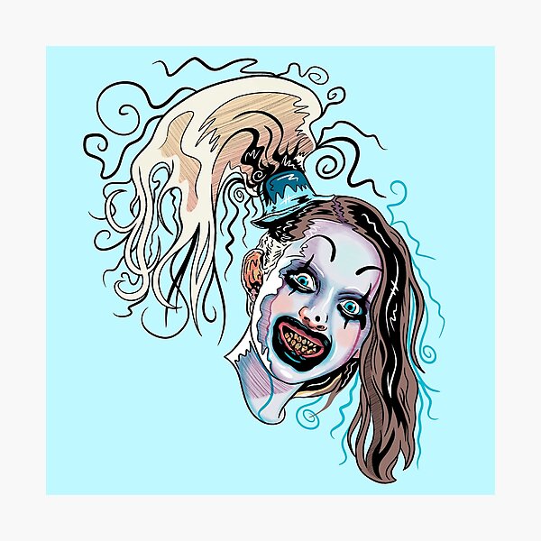 "Little Pale Girl Spooky Clown Horror Movie Art Terrifier 2 ...