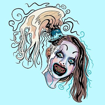 "Little Pale Girl Spooky Clown Horror Movie Art Terrifier 2 " Sticker ...