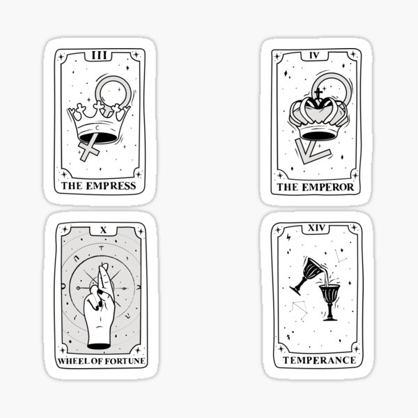 "4 symbol tarot cards" Sticker for Sale by Sticker-Palace- | Redbubble
