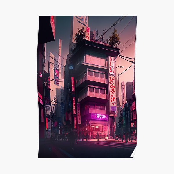 "Tokyo Shibuya Street Scene" Poster for Sale by MajorLipstick | Redbubble