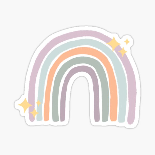"Pastel Rainbow " Sticker for Sale by ninsey412 | Redbubble