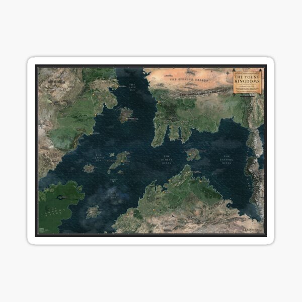 "Map of the Young Kingdoms (from Elric of Melnibone, Stormbringer etc ...