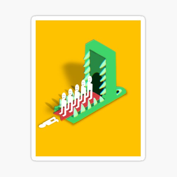 "Conveyor Croc" Sticker for Sale by Jsamsart | Redbubble