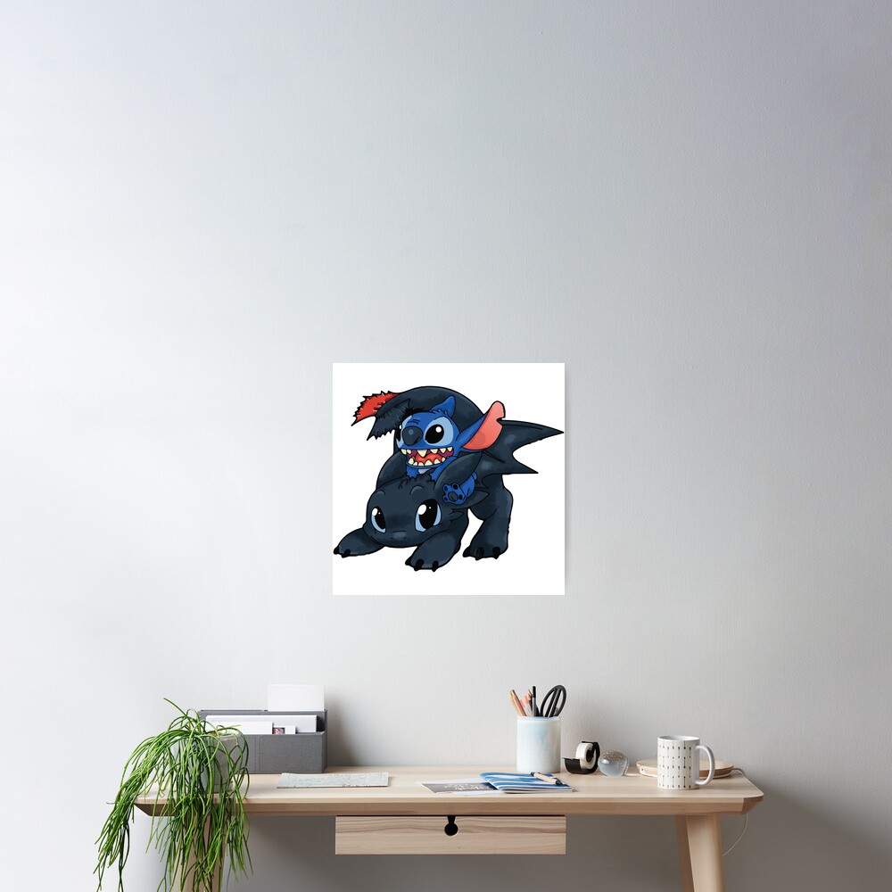 "Toothless and Stitch" Poster for Sale by animated69 | Redbubble