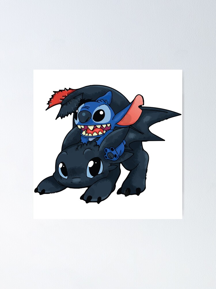 "Toothless and Stitch" Poster for Sale by animated69 | Redbubble