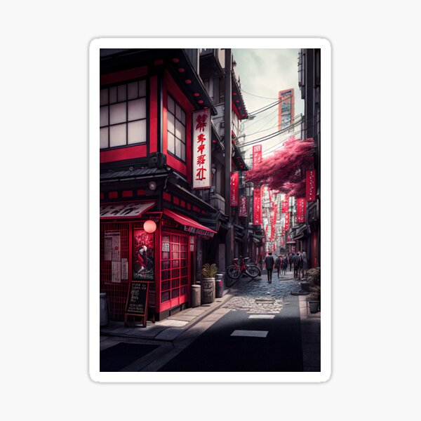 "Tokyo Shibuya Street Scene" Sticker for Sale by MajorLipstick | Redbubble