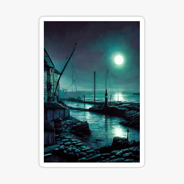 "Overnight in Innsmouth" Sticker for Sale by 7infernus | Redbubble