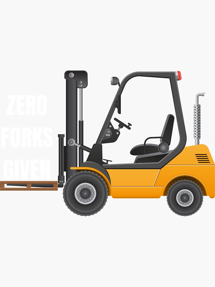 "Zero Forks Given" Sticker for Sale by Modern-Shirts | Redbubble