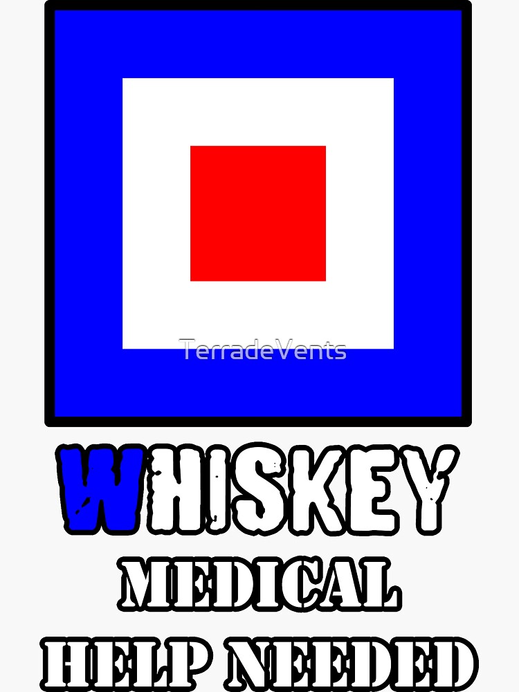 "W - WHISKEY Nautical Flag" Sticker for Sale by TerradeVents | Redbubble