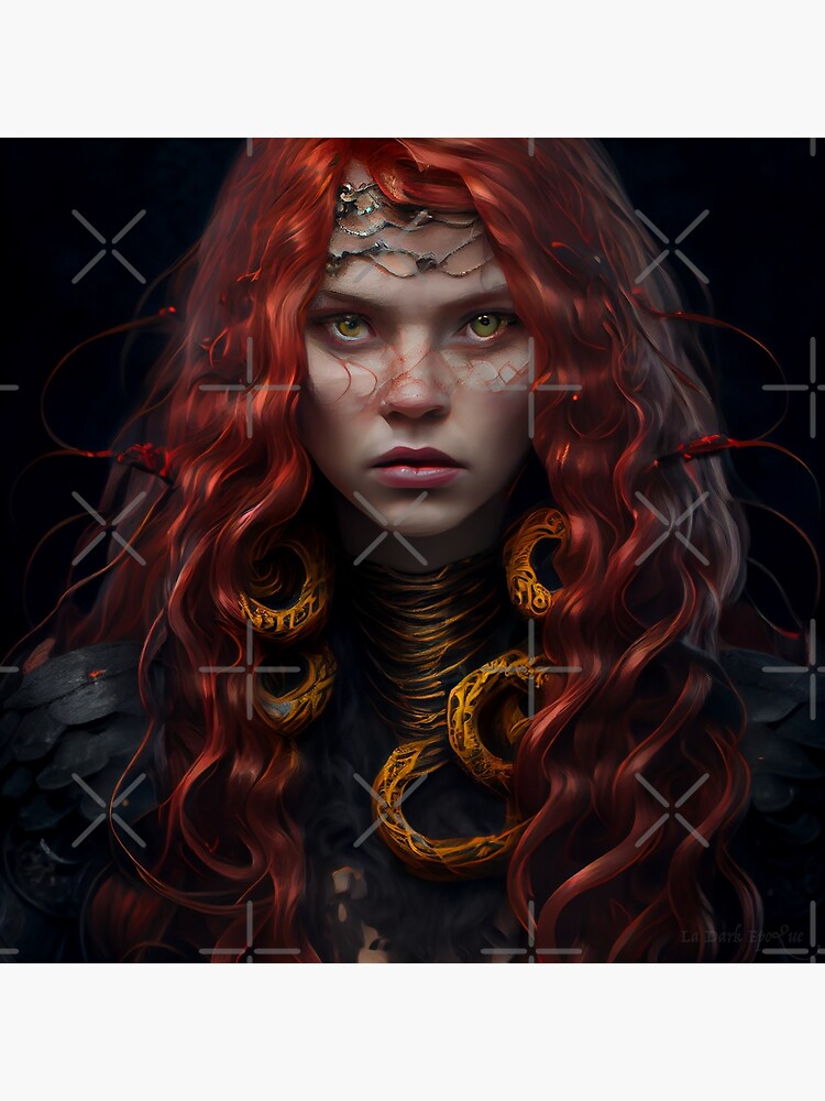 "Beautiful red haired lady of war" Art Print for Sale by ladarkepoque ...