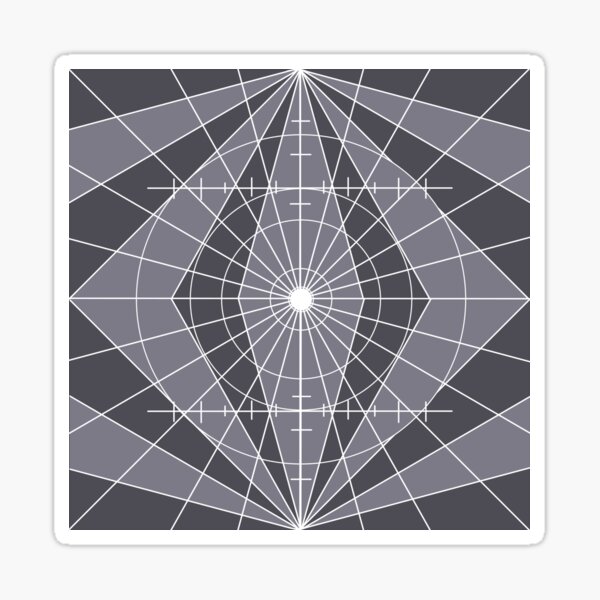"Monochrome Minimalist Geometric Lines Design " Sticker for Sale by ...