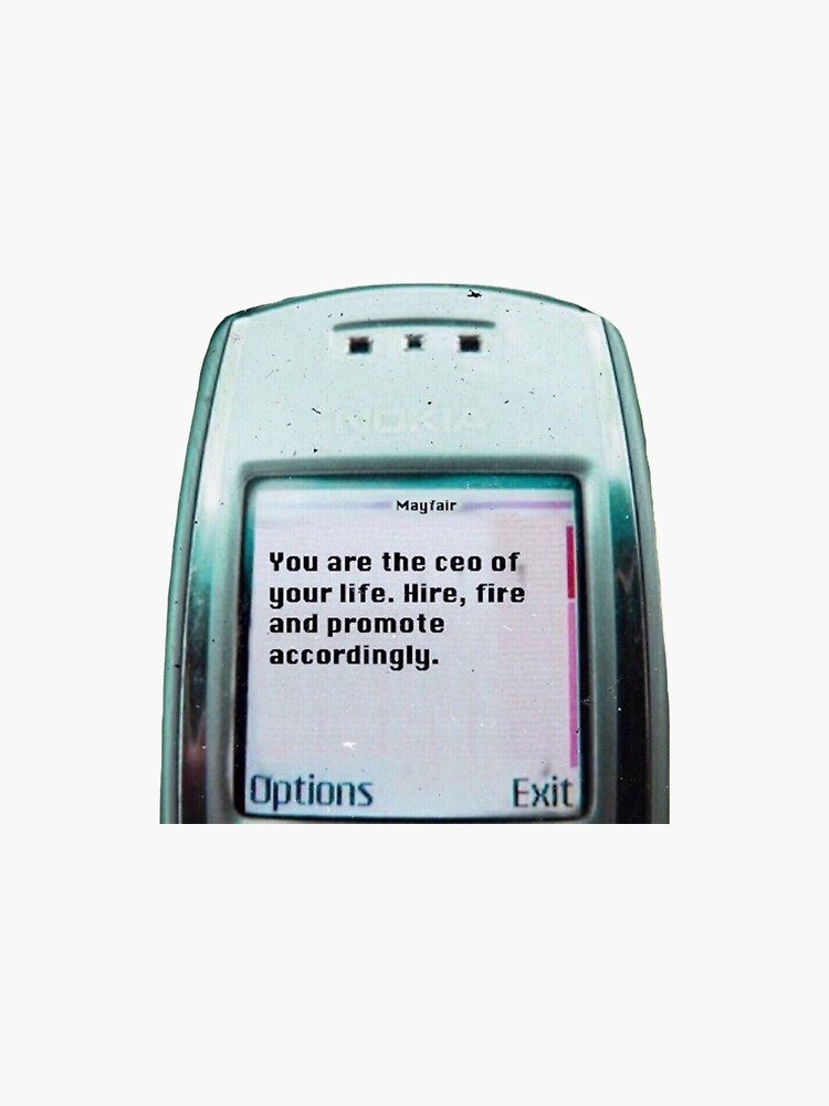 "Y2K phone text" Sticker for Sale by emilystrauss | Redbubble