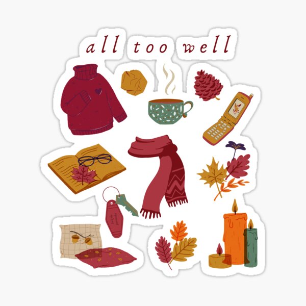 "Taylor Swift - Red - All Too Well" Sticker for Sale by Willow-And-Ivy ...