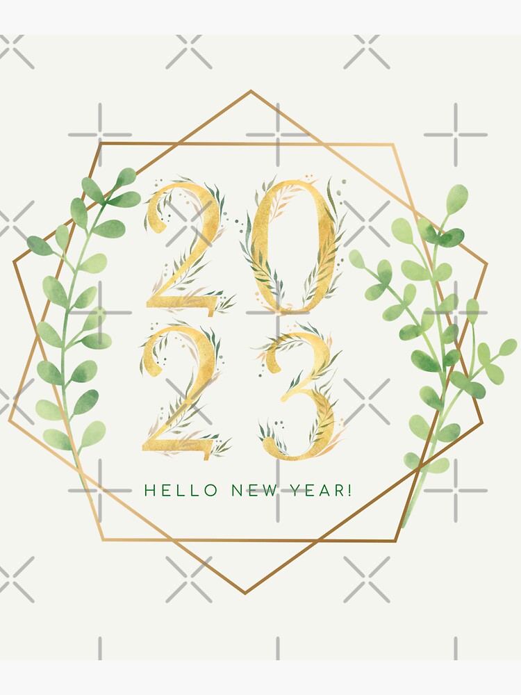 "Leaves 2023 Year Cover Page For Planner And Bullet Journal" Sticker ...