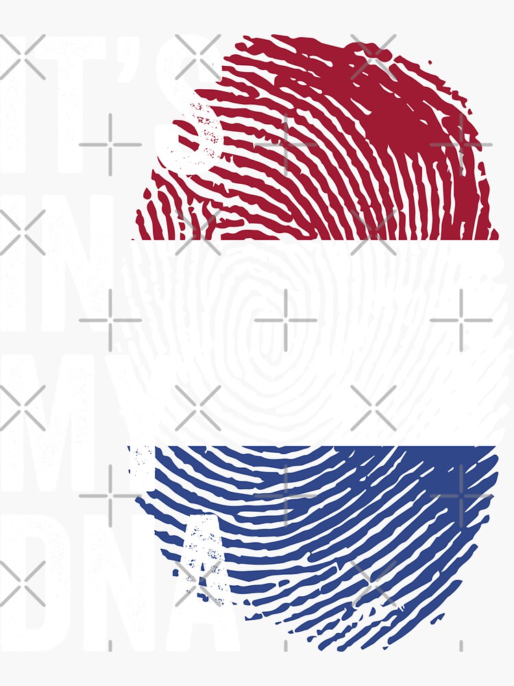 "it's in My DNA Netherlands Flag Dutch Fingerprint" Sticker for Sale by ...