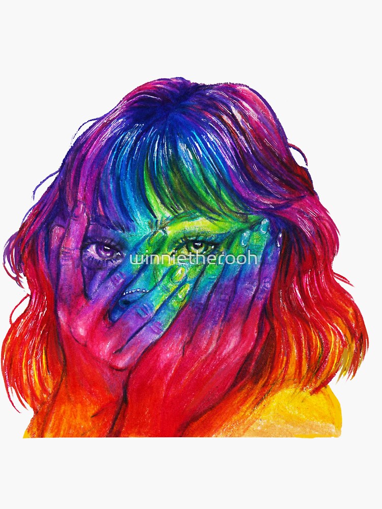 "Hiding" Sticker for Sale by winnietherooh | Redbubble