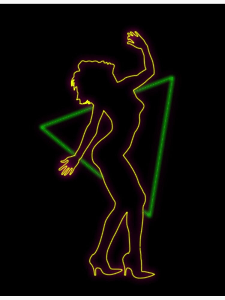 Woman Silhouette Neon Line Poster For Sale By Martydesign Redbubble