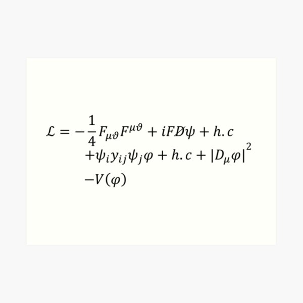 "Standard Model Of Particle Physics Lagrangian, Lagrangian of the ...