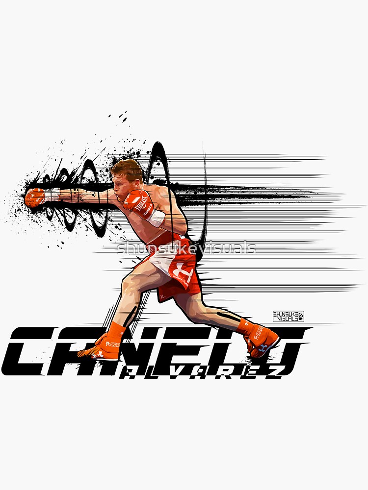 "Canelo Alvarez ink Artwork No background by shunsuke" Sticker for Sale ...