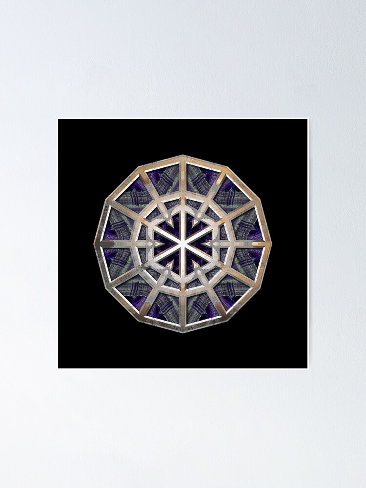 "Resurrection Emblem - Gold and Purple 2 on Black Background" Poster ...