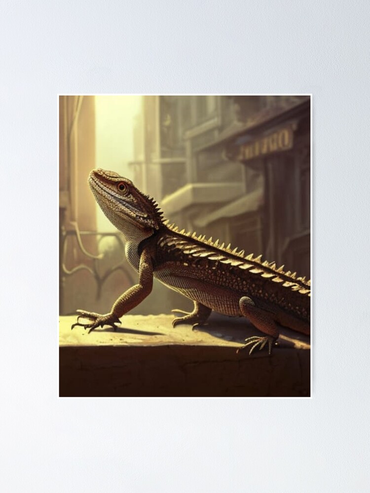 "Stretching Bearded Dragon. Bearded Dragons" Poster for Sale by ...