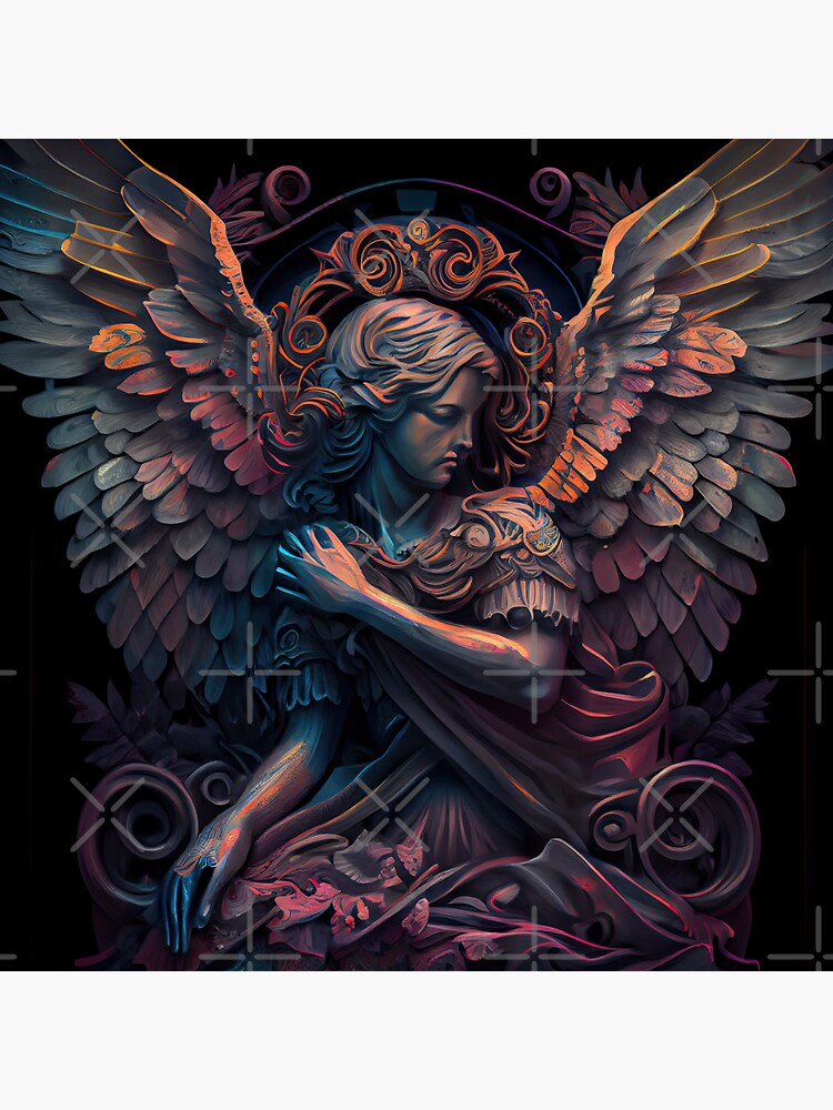 "Archangel Raphael Illustration" Sticker for Sale by OccultDreams ...