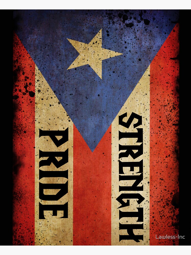 "Puerto Rican Pride Strength" Sticker for Sale by Lawless-Inc | Redbubble