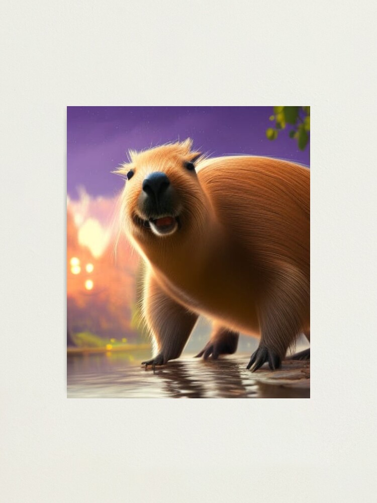 "Happy Capybara. Cute Capybaras" Photographic Print for Sale by ...