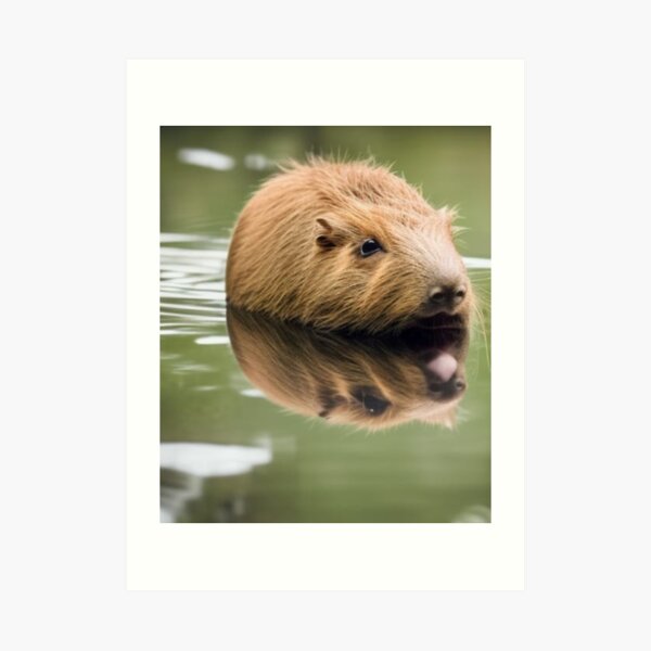 "Swimming Capybara. Cute Capybaras" Art Print for Sale by LeanDesigns ...