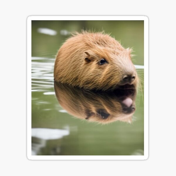 "Swimming Capybara. Cute Capybaras" Sticker for Sale by LeanDesigns ...