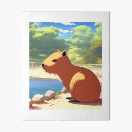 "Chilling Capybara. Cute Capybaras" Art Board Print for Sale by ...