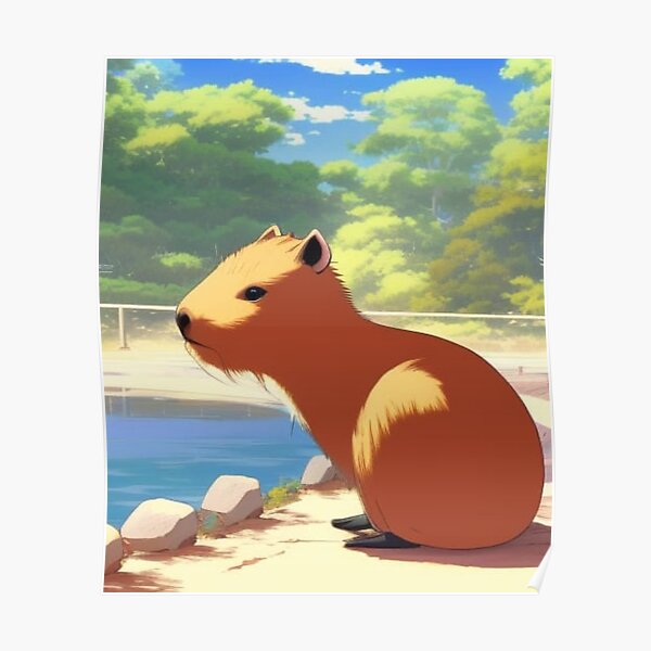 "Chilling Capybara. Cute Capybaras" Poster for Sale by LeanDesigns ...