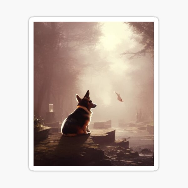 "Watching Fish Corgi. Fat Corgis" Sticker for Sale by LeanDesigns ...