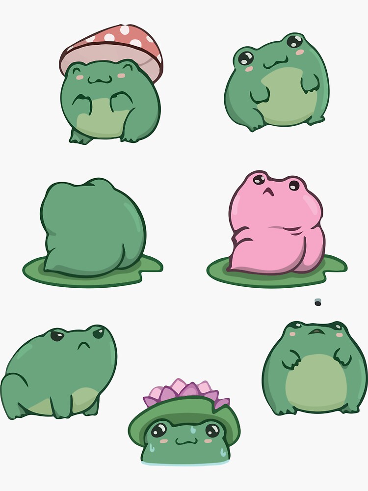 "Frogs Doodle" Sticker for Sale by Dopol | Redbubble