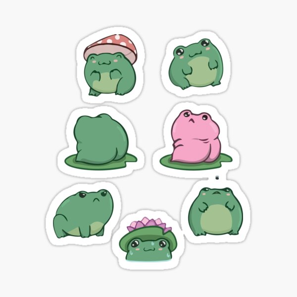 "Frogs Doodle" Sticker for Sale by Dopol | Redbubble