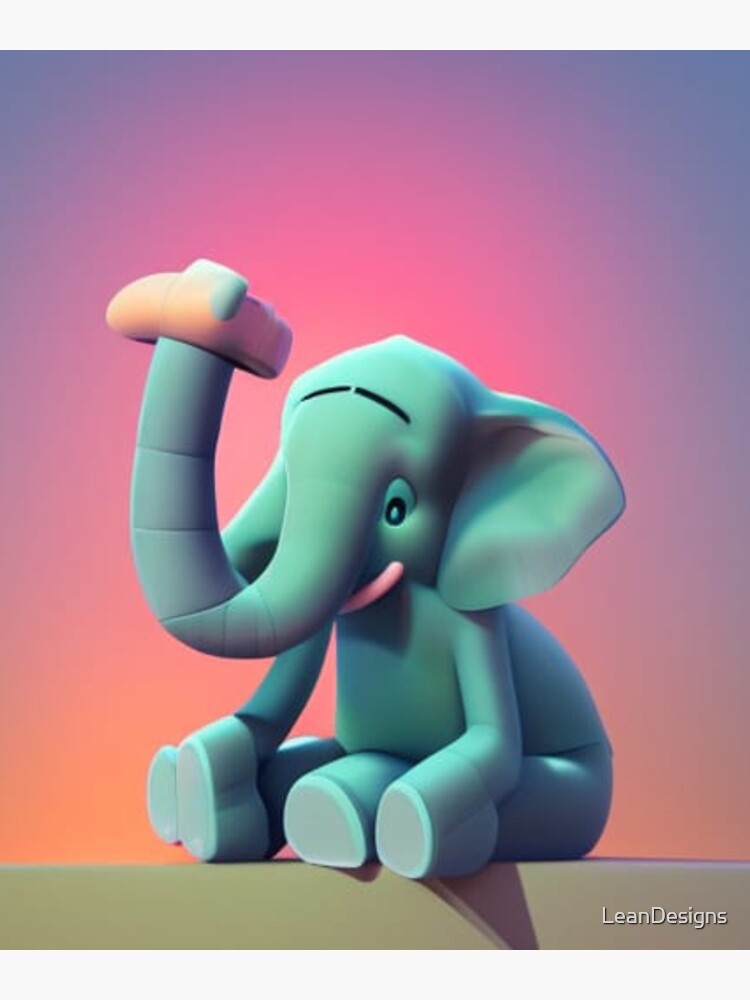 "Very Sad Elephant. Crying Animals" Sticker for Sale by LeanDesigns ...