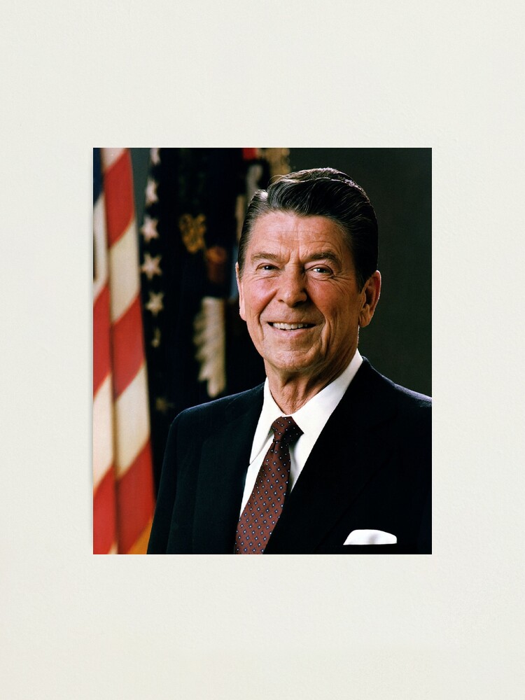 "Ronald Reagan Portrait" Photographic Print for Sale by Teetans | Redbubble