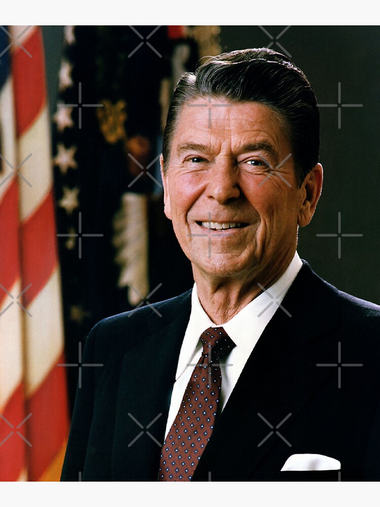"Ronald Reagan Portrait" Sticker for Sale by Teetans | Redbubble