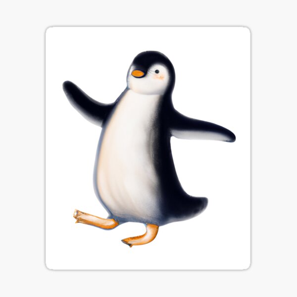 "Very Happy Penguin. Dancing Animals" Sticker for Sale by LeanDesigns ...
