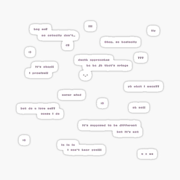 "Cute Aesthetic Text Design" Sticker for Sale by acoolgecko | Redbubble