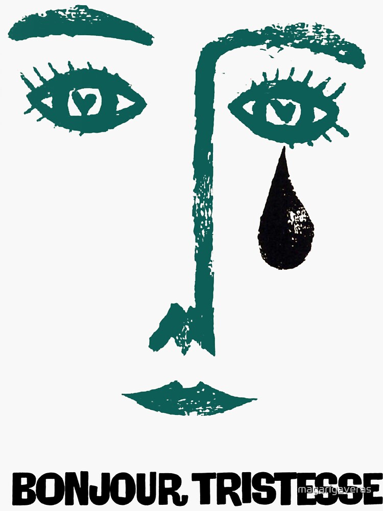 "Face with a tear, Bounjour Tristesse poster, Hello Sadness 1954 by ...